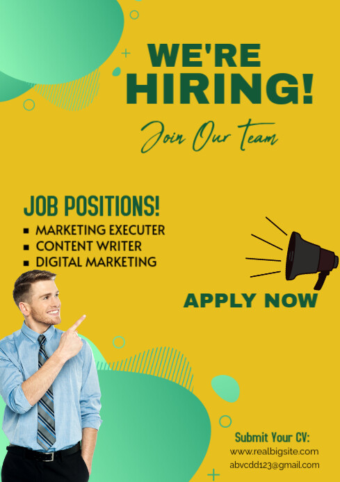Copy of Joyful Hire A Job Post 2025 Latest Desins A2 | PosterMyWall
