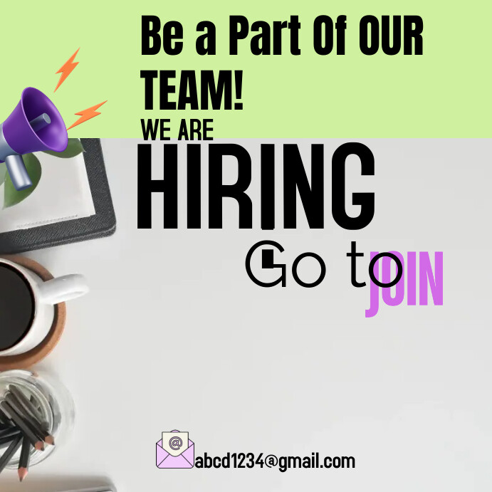 Joyful Hiring Jobless Persons For Bright Fut Template | PosterMyWall