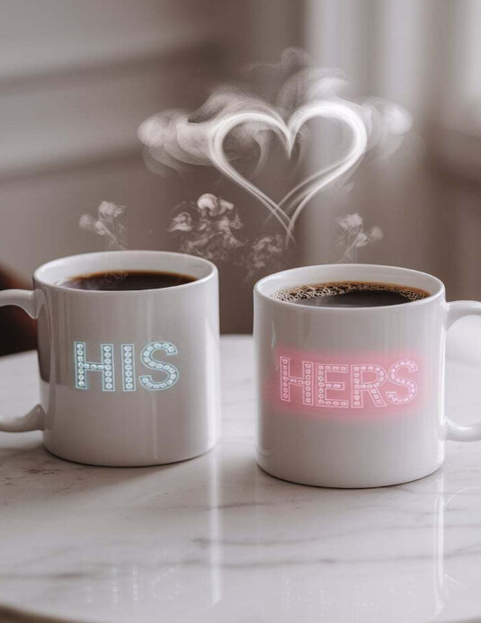 Copy of Joyful His Hers Mug Flyer (us Letter) | PosterMyWall