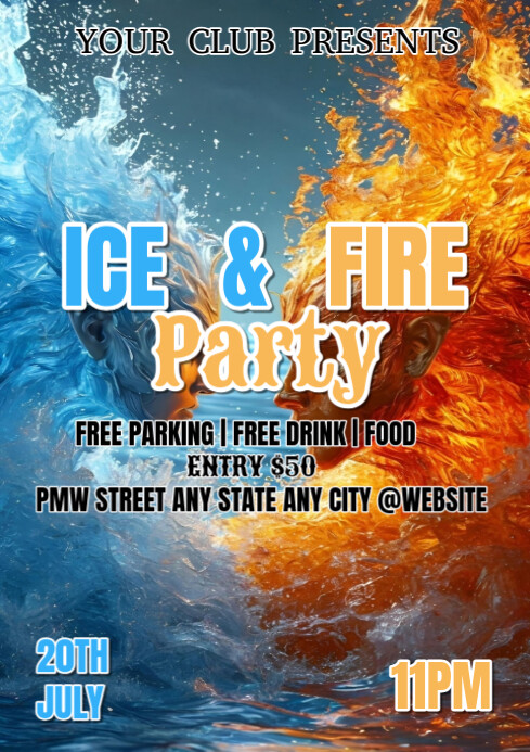 Joyful Ice And Fire Flyer A4 Template | PosterMyWall