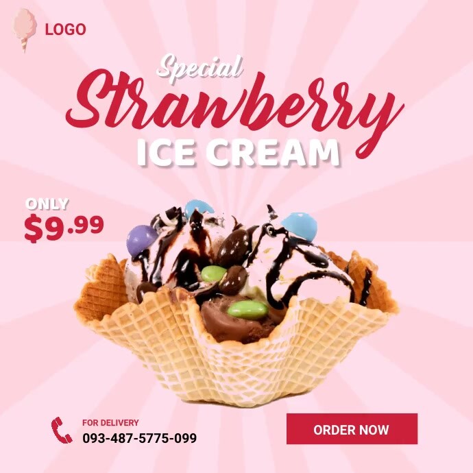 Joyful Ice Cream Instagram Post Template | PosterMyWall