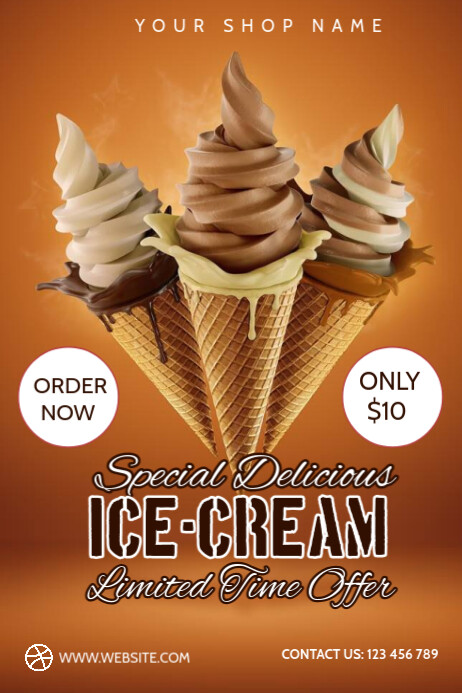 Joyful Ice Cream Poster Template | PosterMyWall