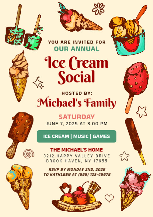 Copy of Joyful Ice Cream Social A4 | PosterMyWall