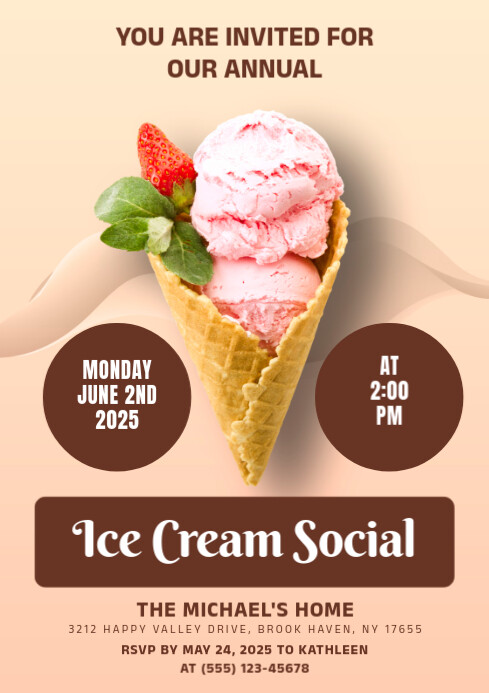 Plantilla de Joyful Ice Cream Social A4 | PosterMyWall