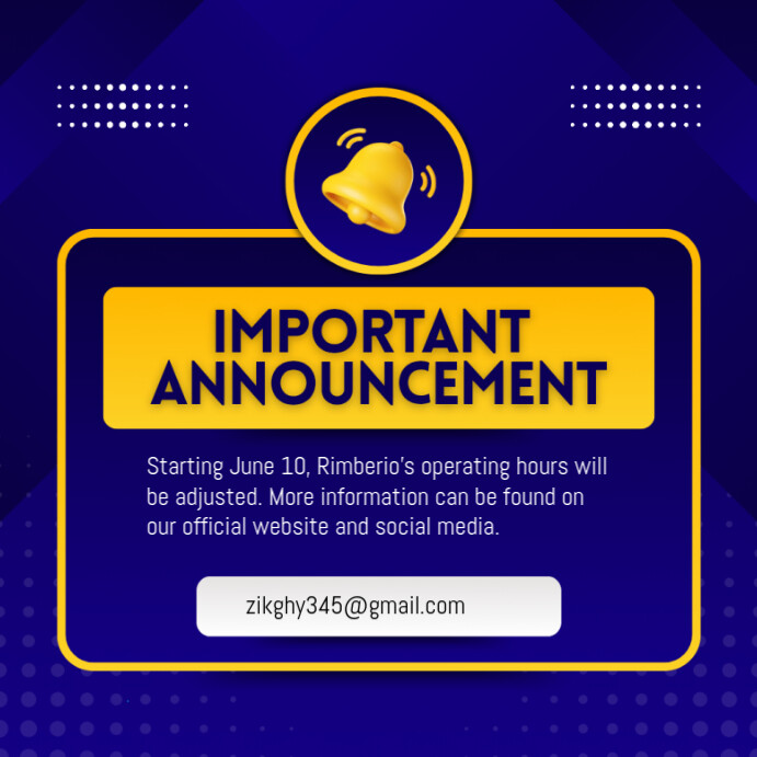 Joyful Important Announcement Instagram Post Templat | PosterMyWall