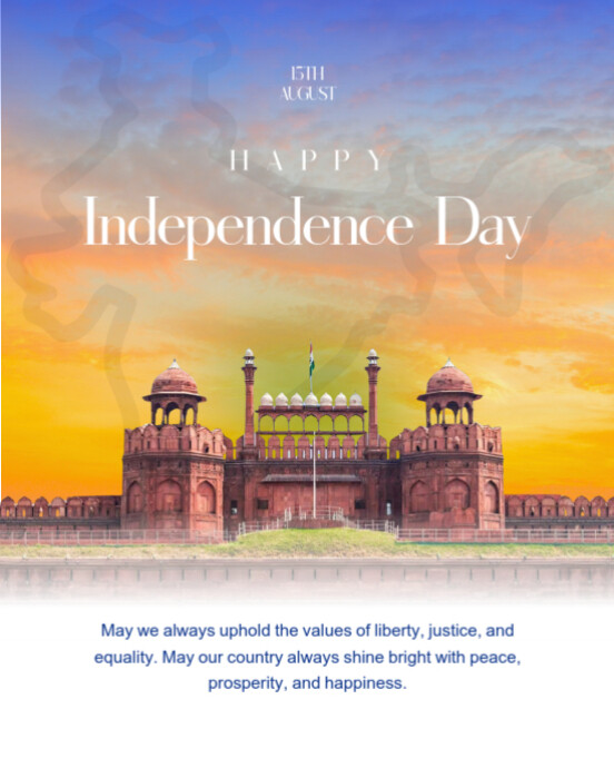 Copy of Joyful Indian Independence Day Online Greeting Template ...