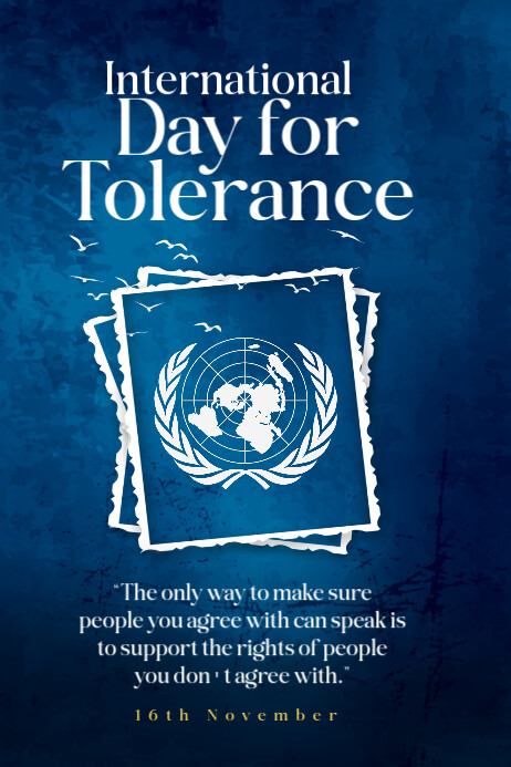 Modèle Joyful International Day For Tolerance Poster | PosterMyWall