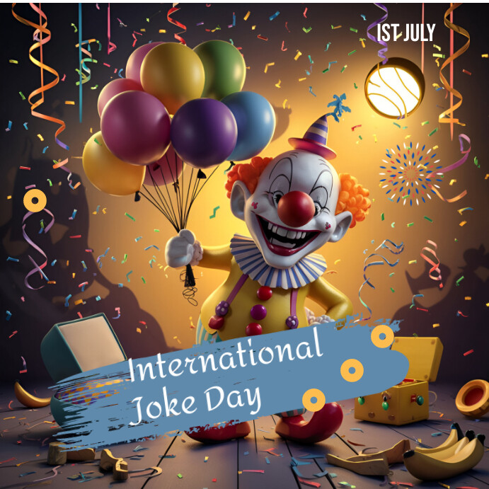 Joyful International Joke Day Instagram Post Template | PosterMyWall