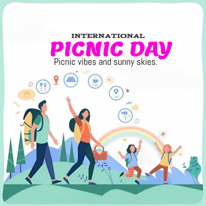 Joyful International Picnic Day Instagram Post Template | PosterMyWall