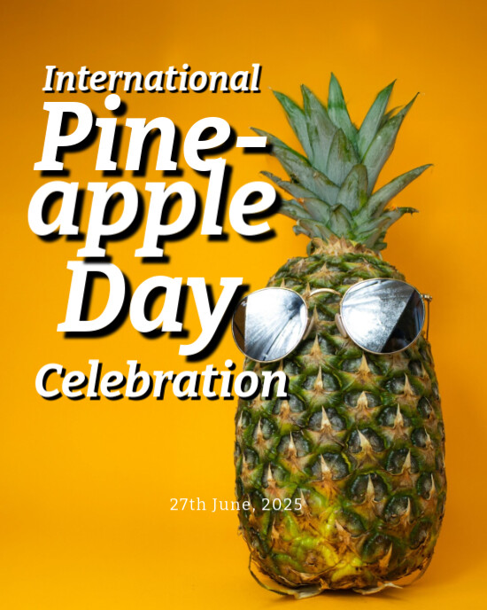 Copy of Joyful International Pineapple Day Instagram Portrait ...