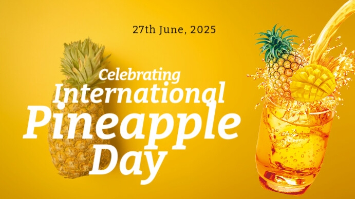 Copy of Joyful International Pineapple Day Youtube Thumbnail | PosterMyWall