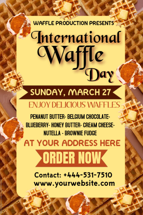 Joyful International Waffle Day Poster Template | PosterMyWall
