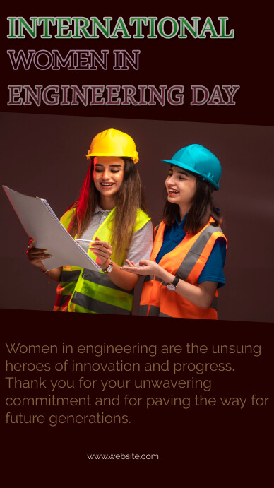 Joyful International Women In Engineering Day Template | PosterMyWall
