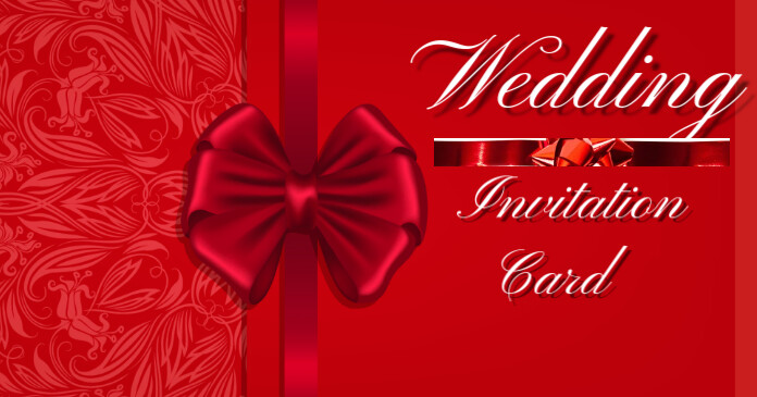 Joyful Invitation Card For Wedding Facebook Shared Image Template ...