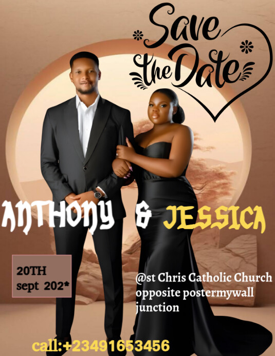 Copy of Joyful Invitation Wedding Card Design Flyer (us Letter ...