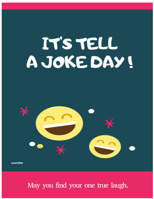 Joyful It's Tell A Joke Day Flyer (us Letter) Template | PosterMyWall