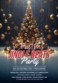 Joyful Jingle Beats Event A4 Template | PosterMyWall