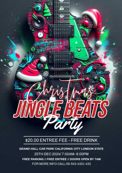 Copy of Joyful Jingle Beats Event A4 | PosterMyWall