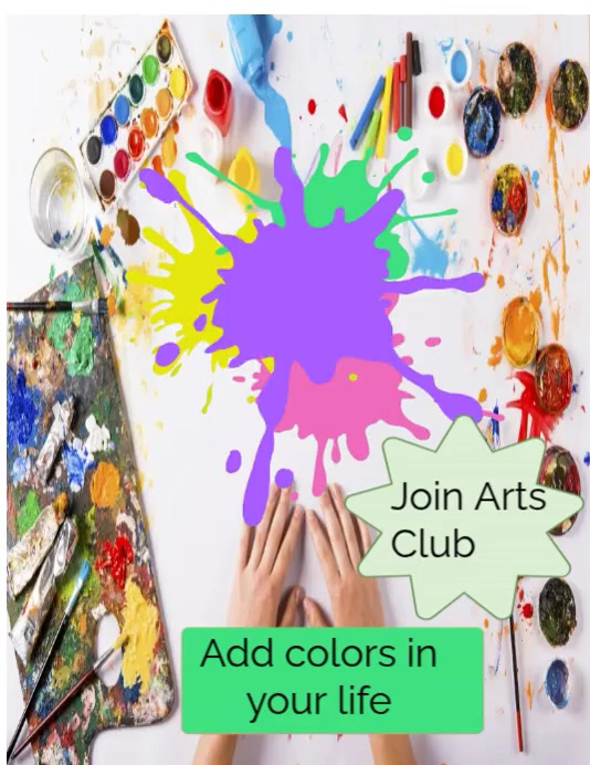 Plantilla de Joyful Join Arts Club Flyer (us Letter), school clubs ...