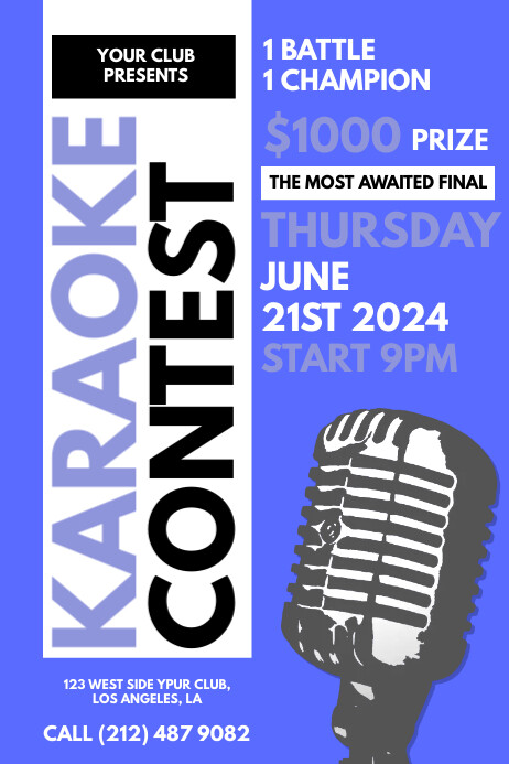 Modèle Joyful Karaoke Contest Poster | PosterMyWall