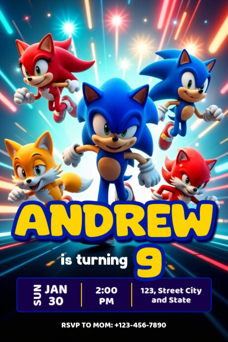 Copy of Joyful Kids Birthday Invitation Poster | PosterMyWall