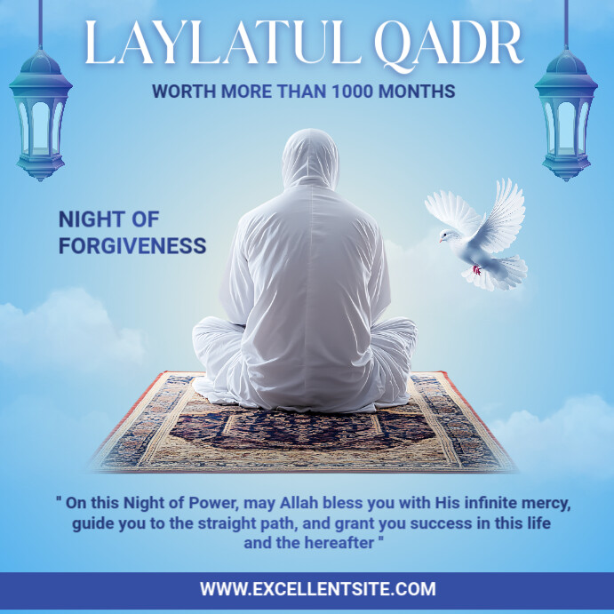 Joyful Laylatul Qadr Instagram Post Templat | PosterMyWall