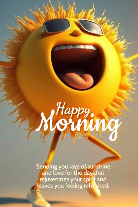 Joyful Lovely Morning Banner 4' × 6' Template | PosterMyWall