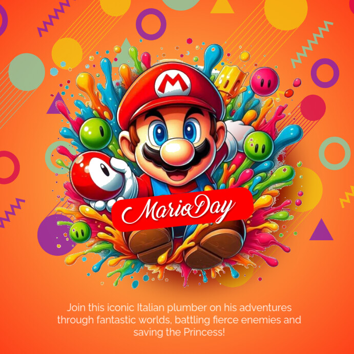 Copy of Joyful Mario Day Instagram Post | PosterMyWall