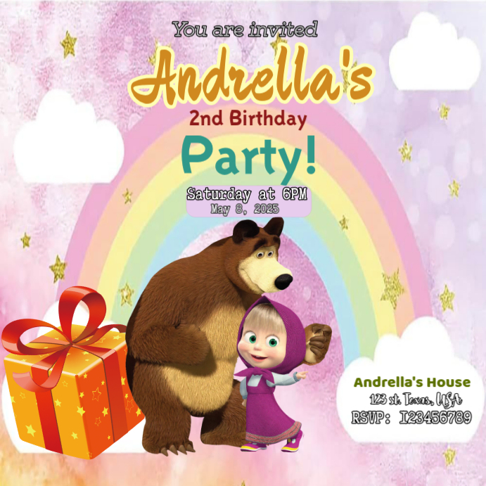Plantilla de Joyful Masha And Bear Instagram Post | PosterMyWall