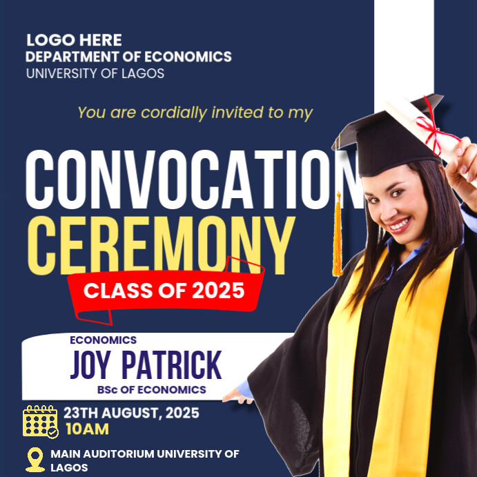 Copy of Joyful Maximalist Convocation Ceremony Invitation Flyer Instagram Post | PosterMyWall