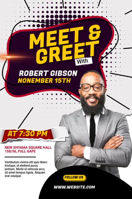 Joyful Meet & Greet Poster Poster Template | PosterMyWall