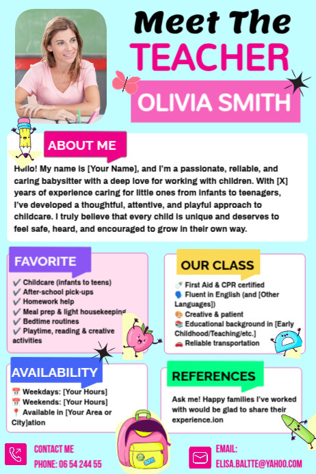 Copy of Joyful Meet The Teacher Poster | PosterMyWall