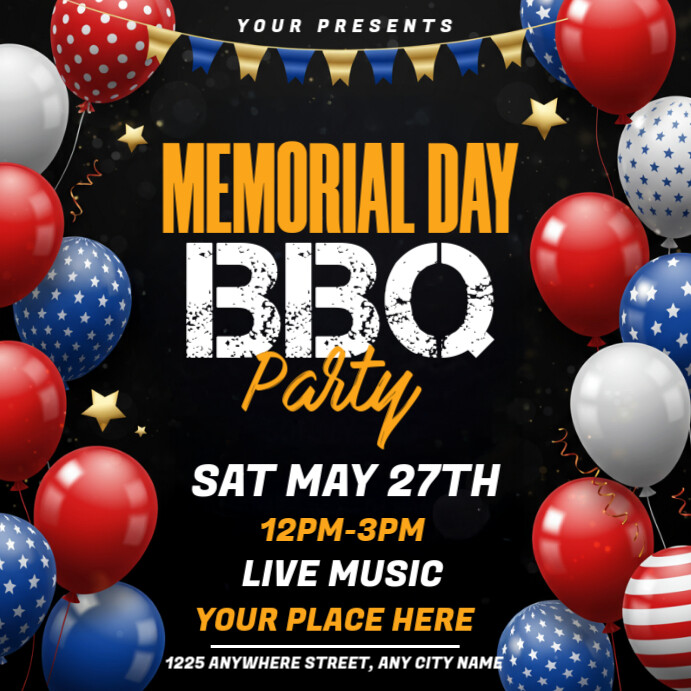 Copy of Joyful Memoral Bbq Party Instagram Post | PosterMyWall