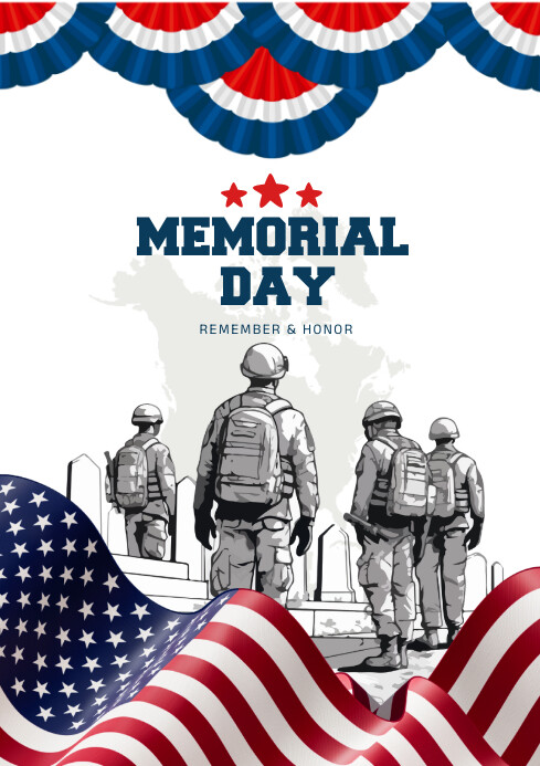 Joyful Memorial Day A4 Template | PosterMyWall