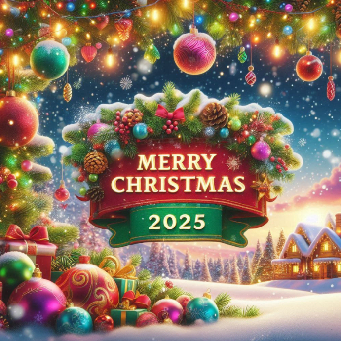 Joyful Merry Christmas 2025 Banner Design Instagram Post Template ...