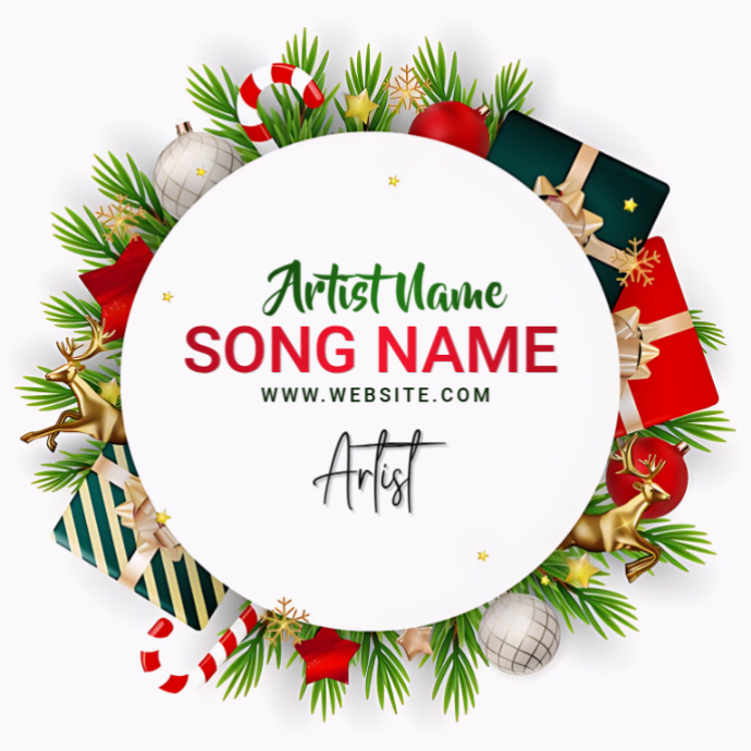 Joyful Merry Christmas Album Cover Template | PosterMyWall