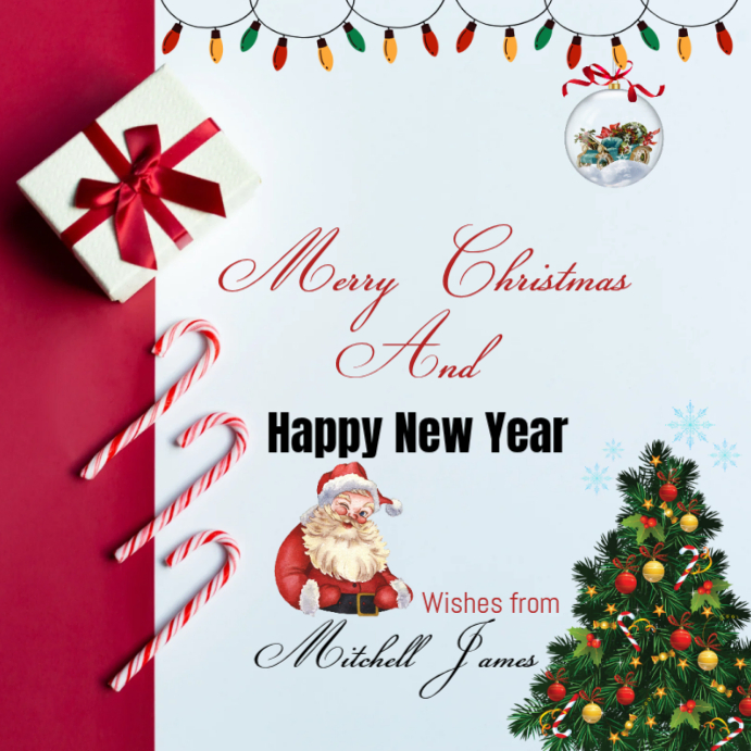 Plantilla de Joyful Merry Christmas And Happy New Year Online Design ...