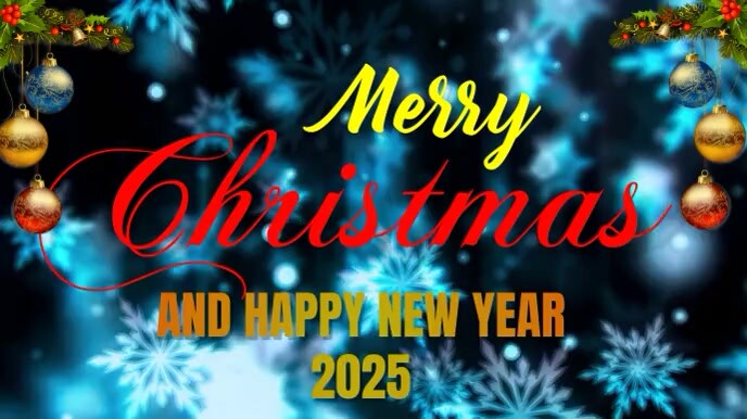 Joyful Merry Christmas Digital Display (16:9) Template | PosterMyWall