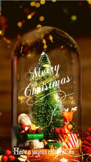Copy of Joyful Merry Christmas Digital Display (9:16) | PosterMyWall