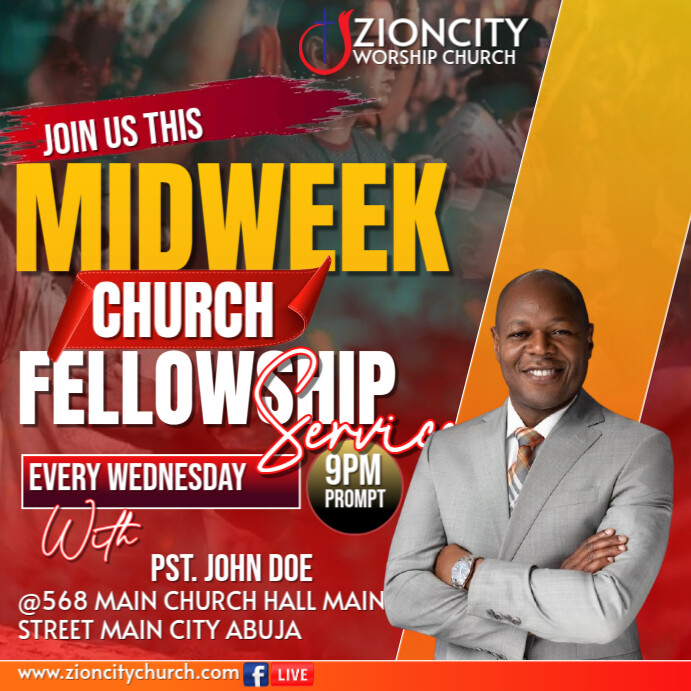 Copy of Joyful Midweek Church Fellowship Service Instagram Post ...