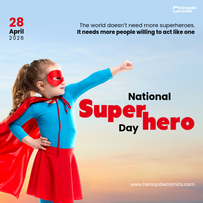 Joyful Modern Square National Superhero Day Template | PosterMyWall
