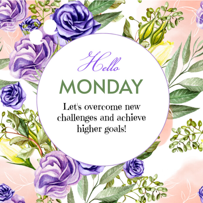 Joyful Monday Motivational Declaration Instagram Post Template ...