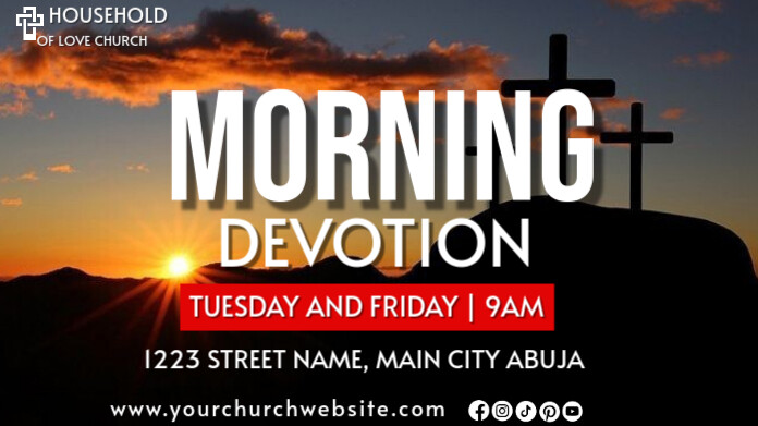 Modèle Joyful Morning Devotion Twitter Post | PosterMyWall