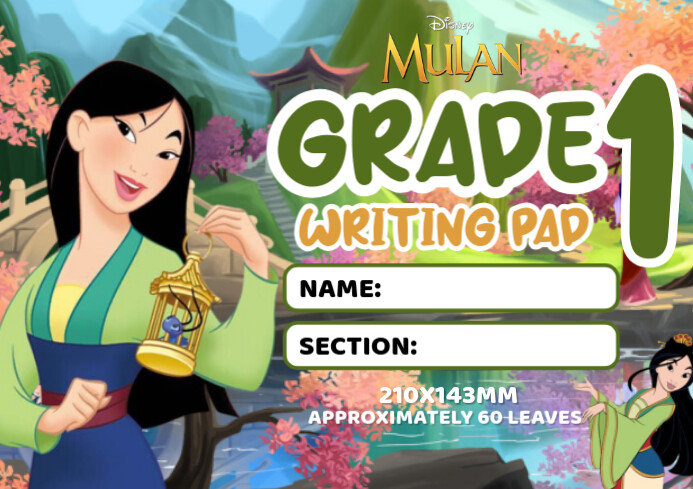 Copy of Joyful Mulan Grade 1 Writing Pad A4 | PosterMyWall