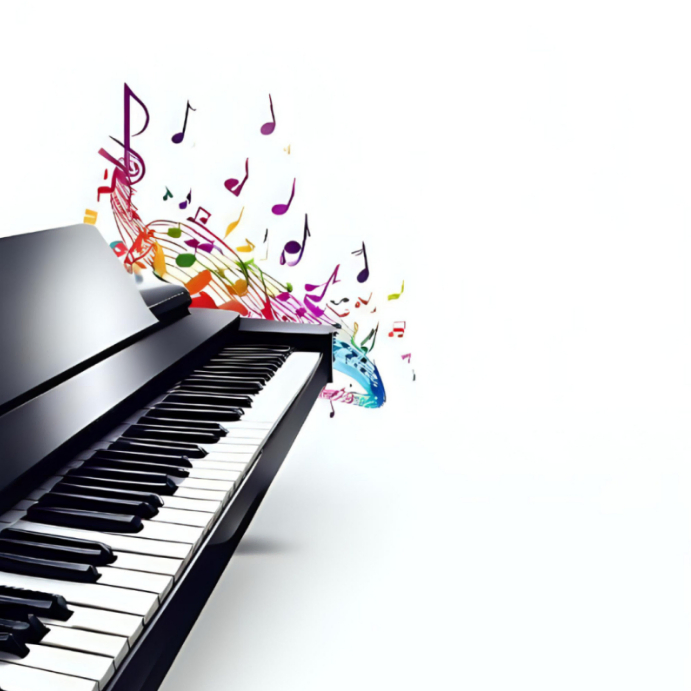 Joyful Music Notes Piano Keyboards Instagram Post Template | PosterMyWall