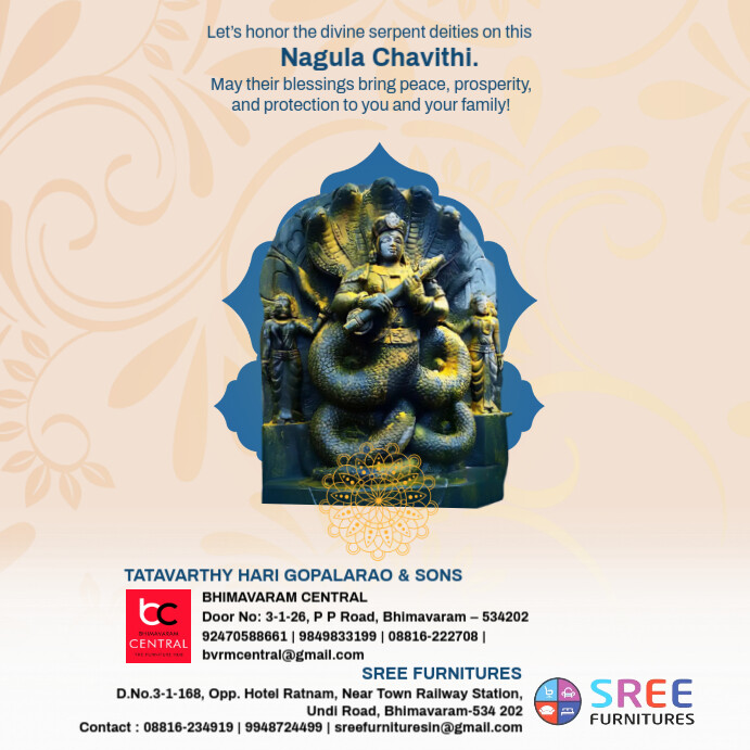 Copy of Joyful Nagula Chavithi, Naga Panchami,wishes, Instagram Post ...