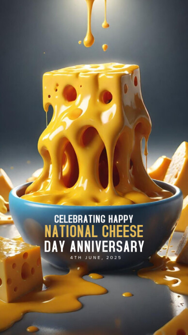 Joyful National Cheese Day Instagram Story Template | PosterMyWall