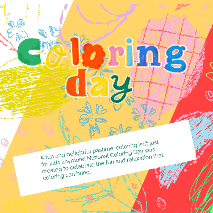 Copy of Joyful National Coloring Day Instagram Post | PosterMyWall