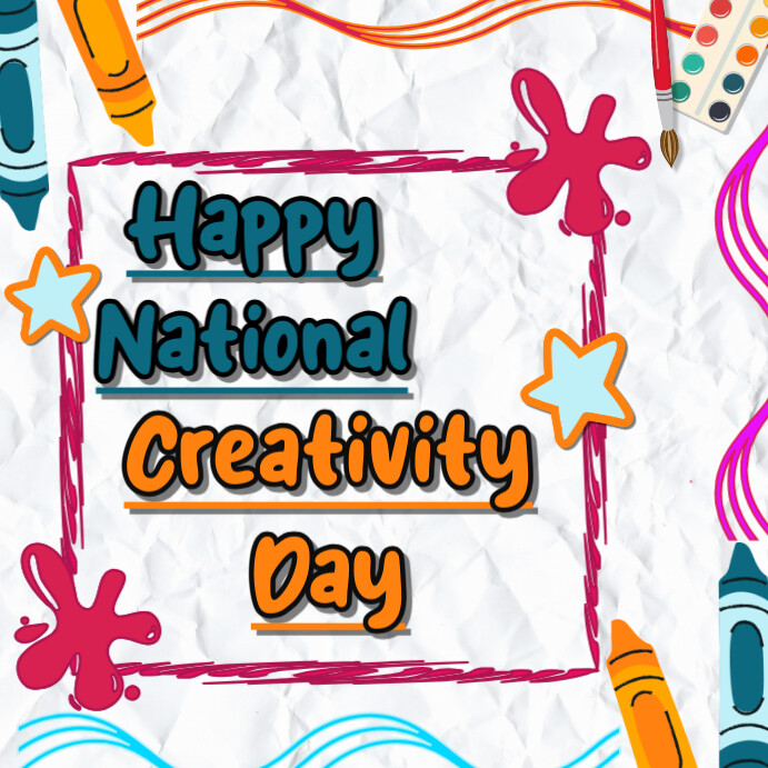 Joyful National Creativity Day Instagram Post Templat | PosterMyWall