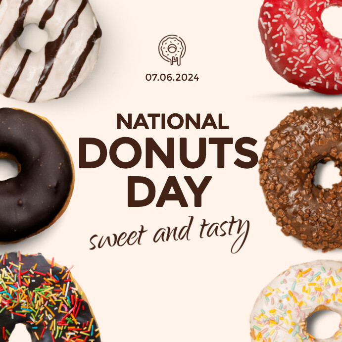 Copy of Joyful National Donuts Day Instagram Post | PosterMyWall